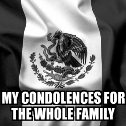 Meme Personalizado - My condolences for the whole family - 30103795