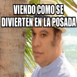 Meme Personalizado - VIENDO COMO SE DIVIERTEN EN LA POSADA - 30155219