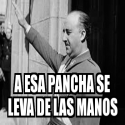 Meme Personalizado - A esa pancha se leva de las manos - 30185869