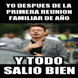 Meme Personalizado - Yo Despues de la primera Reunion familiar de aÃ±o ...