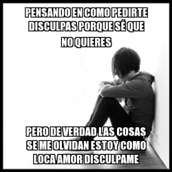 Meme First World Problems - Pensando en como pedirte disculpas porque ...