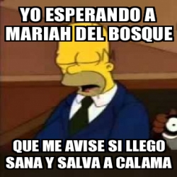 Meme Personalizado - Yo esperando a Mariah del bosque Que me avise si ...