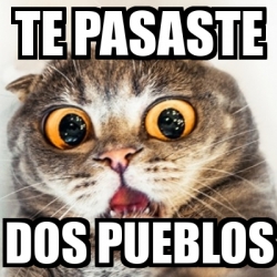 Meme Personalizado - TE PASASTE DOS PUEBLOS - 30507656