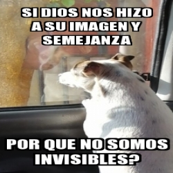 Meme Personalizado - Si Dios nos hizo a su imagen y semejanza por que ...