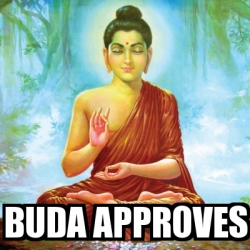 Meme Personalizado - buda approves - 30519663