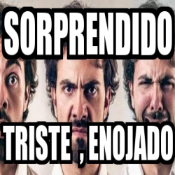 Meme Personalizado - SORPRENDIDO TRISTE , ENOJADO - 30554676