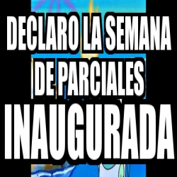 Meme Personalizado - Declaro la semana de parciales Inaugurada - 30567329