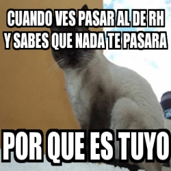 Meme Personalizado - cuando ves pasar al de RH y sabes que nada te ...