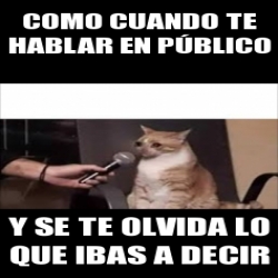 Meme Personalizado - Como cuando te hablar en pÃºblico Y se te olvida ...