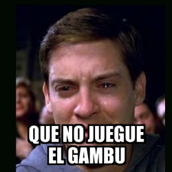 Meme crying peter parker - Que no juegue el gambu - 30652974
