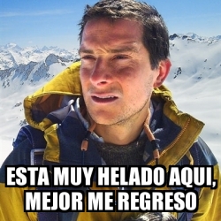 Meme Bear Grylls - ESTA MUY HELADO AQUI, MEJOR ME REGRESO - 30074778