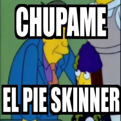 Meme Personalizado - Chupame El pie Skinner - 30778743