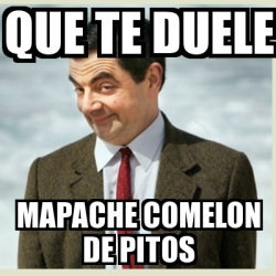 Meme Mr Bean - Que te duele Mapache comelon de pitos - 30829479