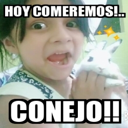 Meme Personalizado - hoy comeremos!.. conejo!! - 30842070