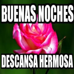 Meme Personalizado - Buenas noches Descansa hermosa - 30862381