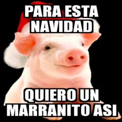 Meme Personalizado - PARA ESTA NAVIDAD QUIERO UN MARRANITO ASI - 30091400