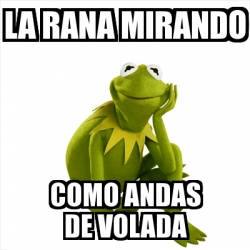 Meme Kermit the frog - La rana mirando Como andas de volada - 30900307