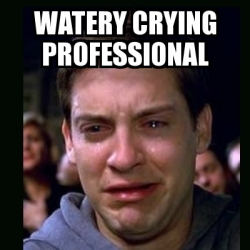 Meme crying peter parker - Watery crying professional - 30901545