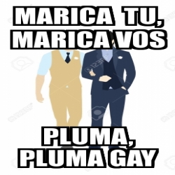 Meme Personalizado - MARICA TU, MARICA VOS PLUMA, PLUMA GAY - 30907024