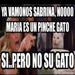 Meme Personalizado - Ya vamonos sabrina, noooo maria es un pinche gato ...