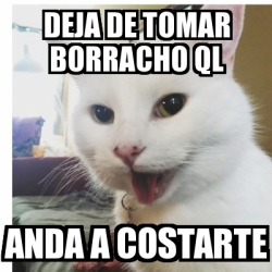 Meme Personalizado - Deja de tomar borracho ql Anda a costarte - 30934152