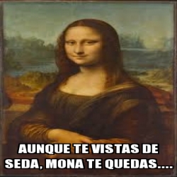 Meme Personalizado - Aunque te vistas de seda, mona te quedas ...