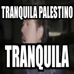 Meme Personalizado - Tranquila Palestino tranquila - 30964405