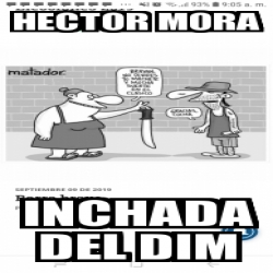 Meme Personalizado - hector mora inchada del dim - 30970705