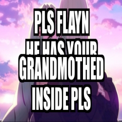 Meme Personalizado - pls flayn he has your grandmothed inside pls ...