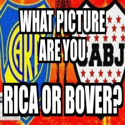 Meme Personalizado - what picture are yoU RICA OR BOVER? - 31142287