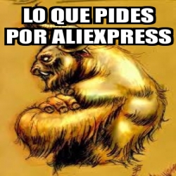 Meme Personalizado - lo que pides por aliexpress - 31162896