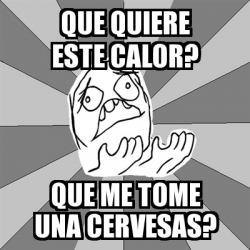 Meme Whyyy - que quiere este calor? que me tome una cervesas? - 31173805