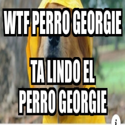 Meme Personalizado - WTF PERRO GEORGIE TA LINDO EL PERRO GEORGIE - 31178025