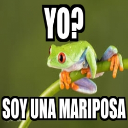 Meme Personalizado - yo? soy una mariposa - 31195204