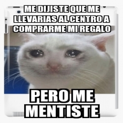 Meme Personalizado - Me dijiste que me llevarias al centro a comprarme ...