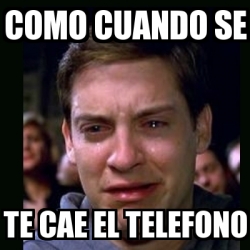 Meme crying peter parker - como cuando se te cae el telefono - 31217138