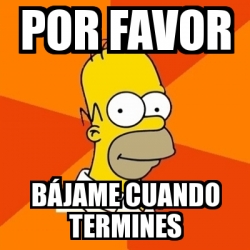 Meme Homer - POR FAVOR BÃ JAME CUANDO TERMINES - 31220976