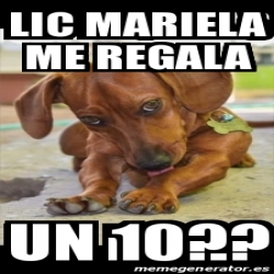 Meme Personalizado - lic mariela me regala un 10?? - 31241051