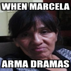 Meme Personalizado - When marcela Arma dramas - 31243926