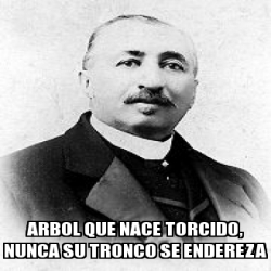 Meme Personalizado - ARBOL QUE NACE TORCIDO, NUNCA SU TRONCO SE ...