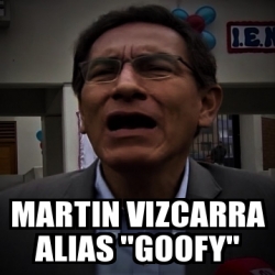 Meme Personalizado - martin vizcarra Alias "goofy" - 31325211