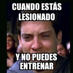 Meme crying peter parker - Cuando estÃ¡s lesionado Y no puedes entrenar ...