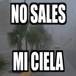 Meme Personalizado - No sales Mi ciela - 31368384