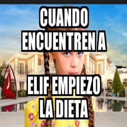 Meme Personalizado - cuando encuentren a elif empiezo la dieta - 31373736