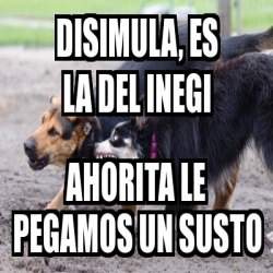 Meme Personalizado - Disimula, es la del inegi Ahorita le pegamos un ...