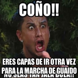 Meme Personalizado - Eres capas de ir otra vez para la marcha de guaido ...