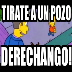 Meme Personalizado - TIRATE A UN POZO DERECHANGO! - 31394810