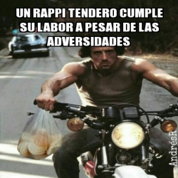 Meme Personalizado - Un rappi tendero cumple su labor a pesar de las ...