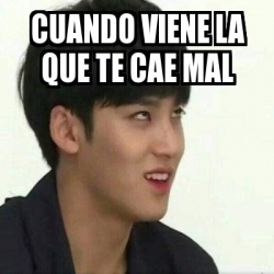 Meme Personalizado - cuando viene la que te cae mal - 31425289