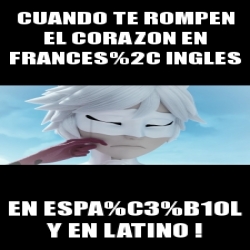 Meme Personalizado - Cuando te rompen el corazon en frances%2C ingles ...